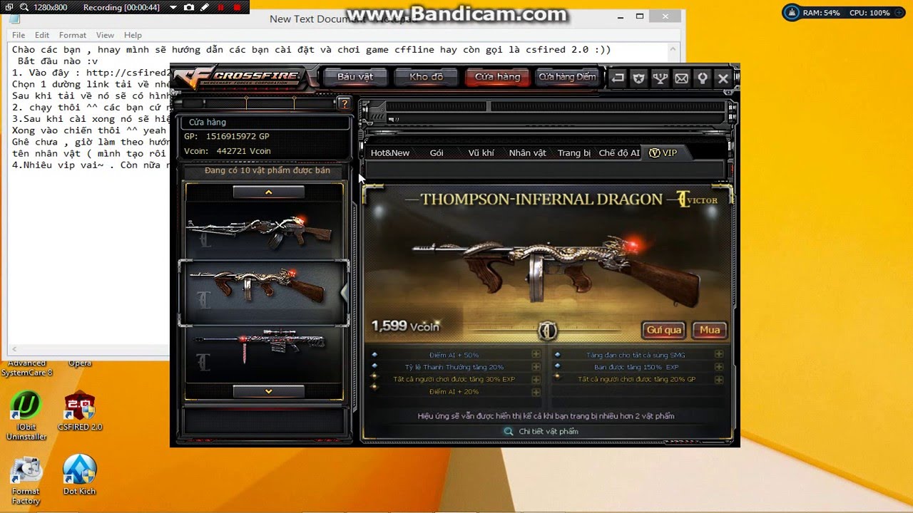 Hướng dẫn download cài đặt cf offline ( CSFIRED 2.0 ) - YouTube