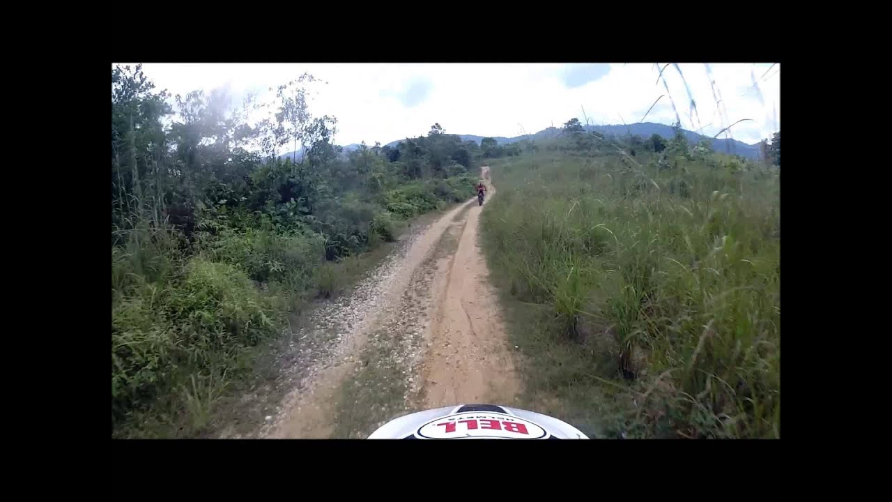 Trail ride Tengkil waterfall 1 - Wet wet wet slip & slide - YouTube