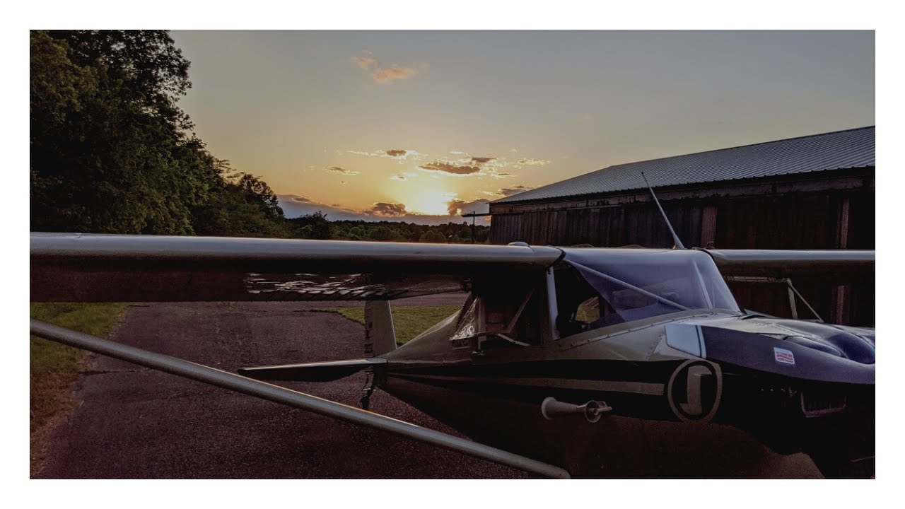 Luscombe Flying - chasing the sun on a summer night in Virginia - YouTube