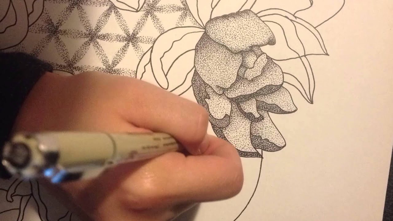 Stippling Flowers - YouTube