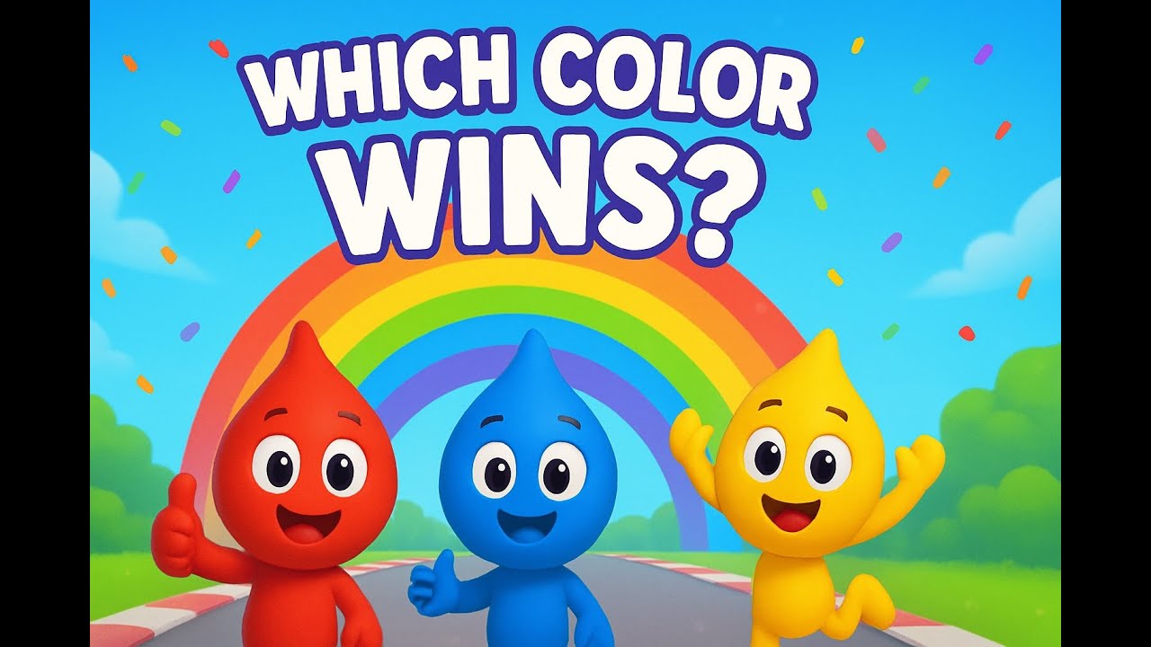 Which Color Wins? | Color Race Game for Kids #3Danimation - YouTube