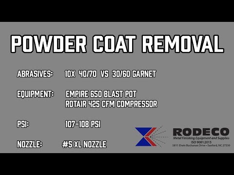 10X vs Garnet - Dry Blasting  (Powder Coat Removal) Empire Blast Pot