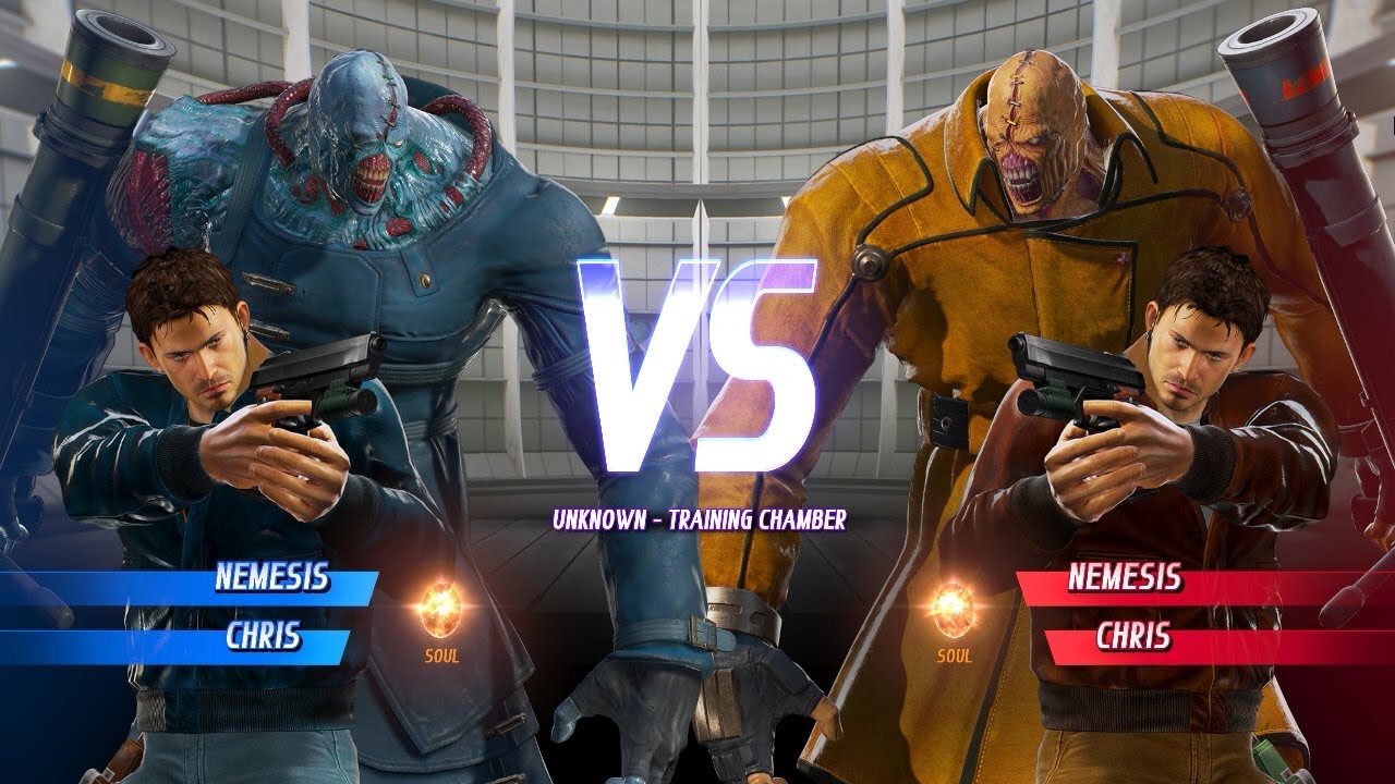 Blue Nemesis and Chris VS Nemesis and Chris - Marvel vs Capcom Infinite ...