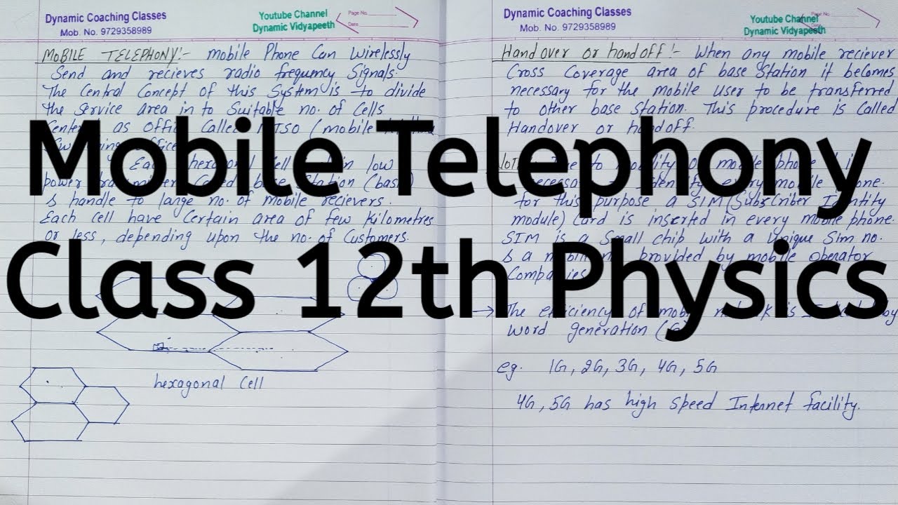 Mobile Telephony, Chapter 15, Communication Systems, Class 12 Physics ...