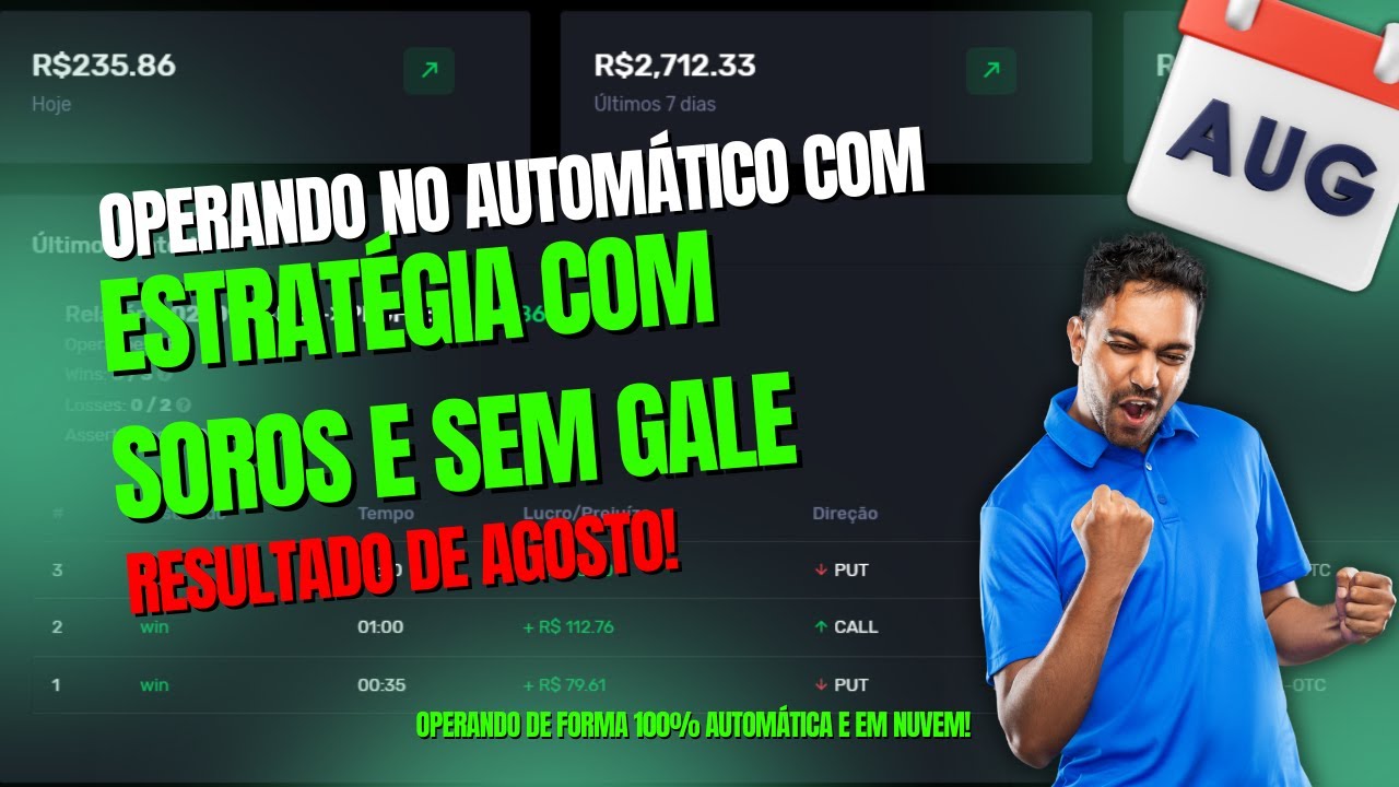 📊 Resultado de AGOSTO com BULTREX: Operando no Automático com SOROS e ...