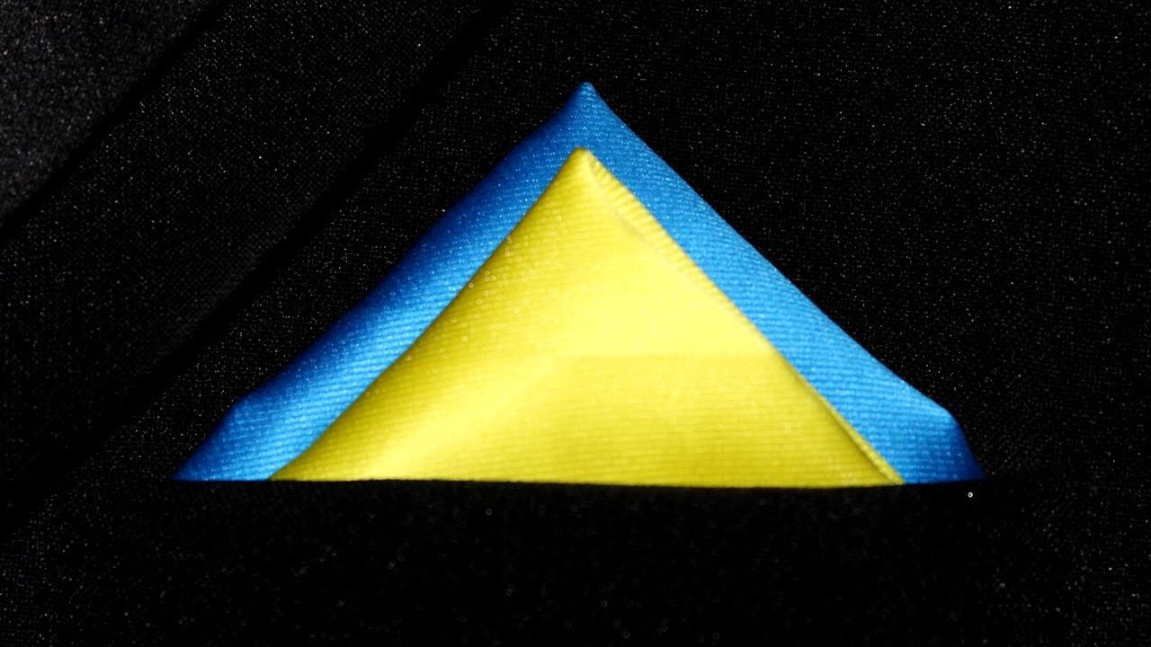 How to Fold a Pocket Square Single Point Double with 2 Squares - YouTube