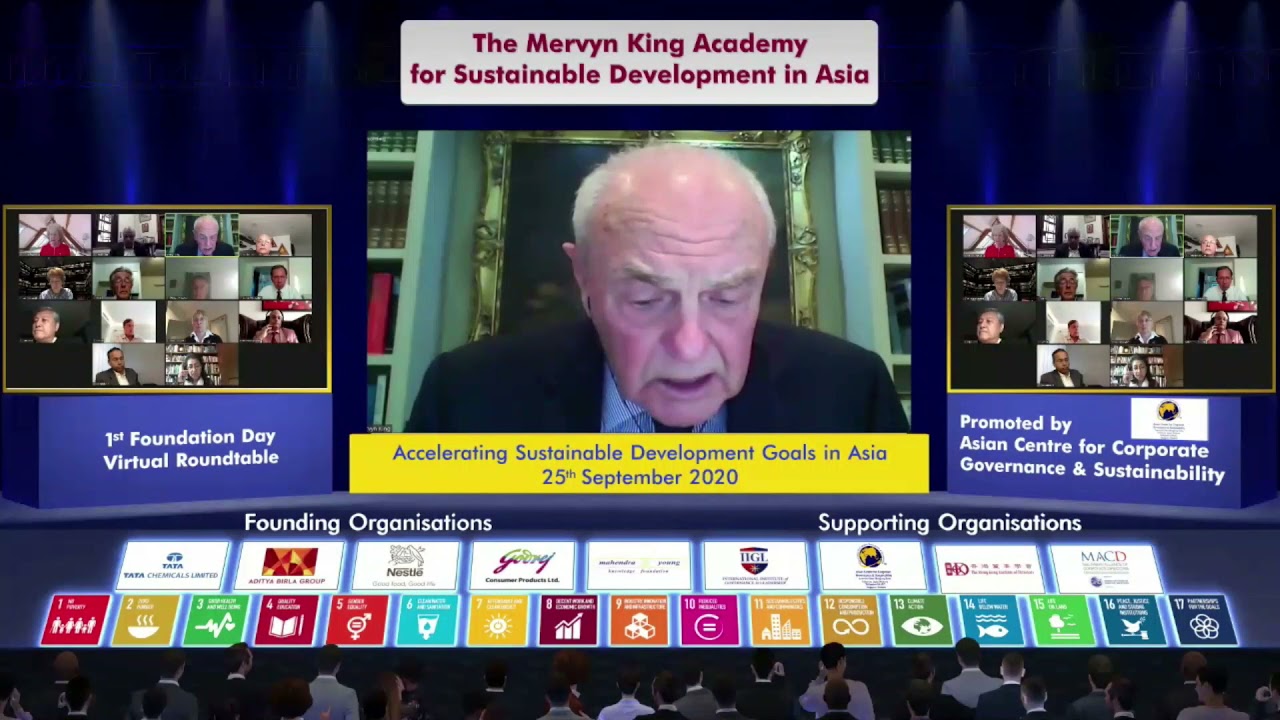 Judge Prof. Mervyn King in conversation with Prof. M.K.Chouhan Founding ...