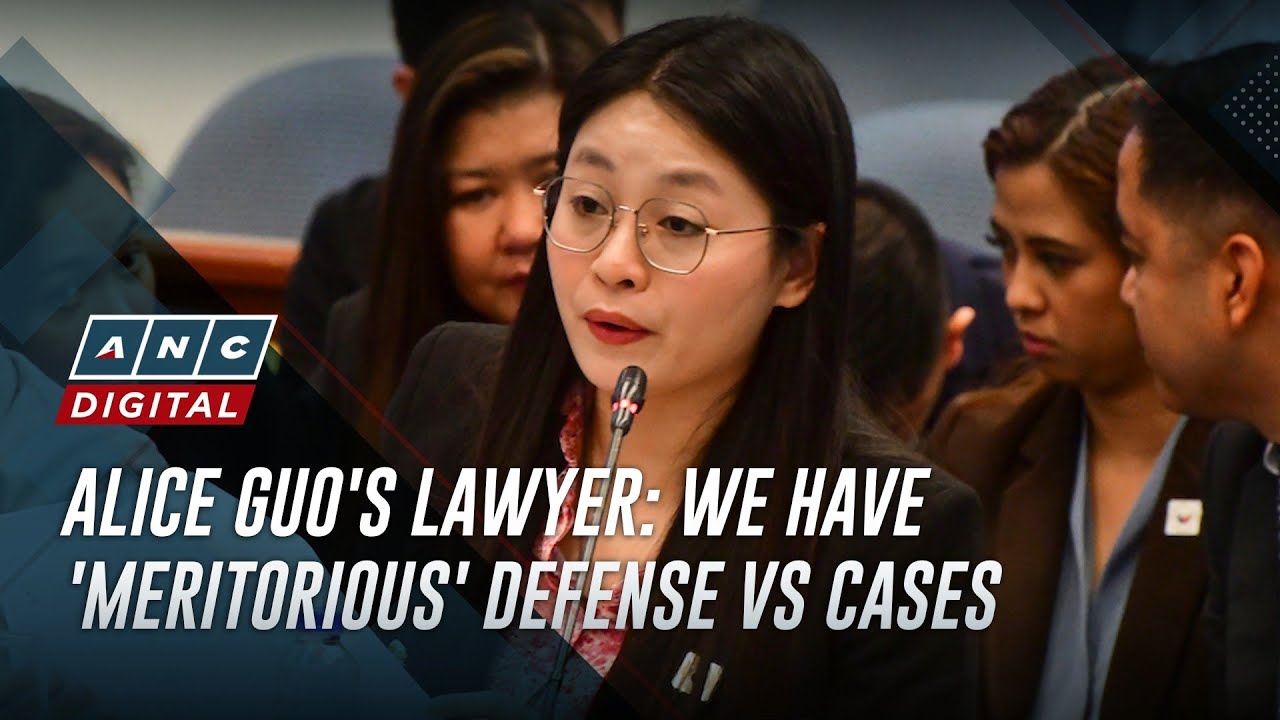 Alice Guo's lawyer: We have 'meritorious' defense vs cases - YouTube