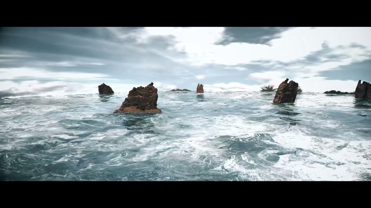 rock on the sea 3D composition (animation) - YouTube