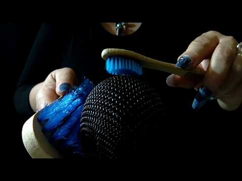 ASMR Bare Microphone Brushing with 2 Separate Brushes | Crunchy & Softer Bristles | Rhythmic Motions