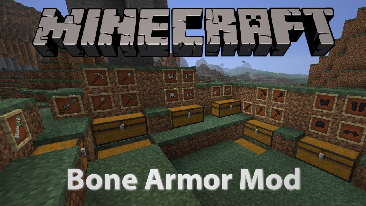 Minecraft: Bone Armor Mod Showcase! - YouTube