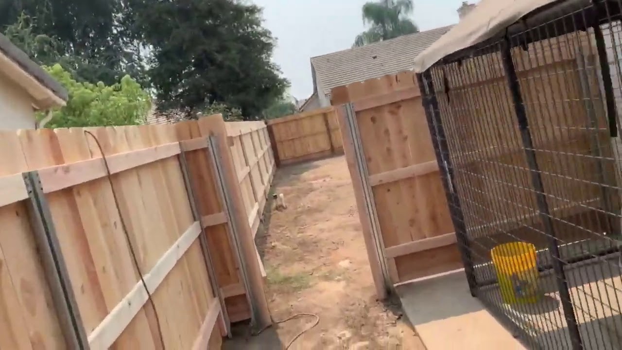 120ft 6ft tall cedar fence with post master(steel post) with 3 walk ...