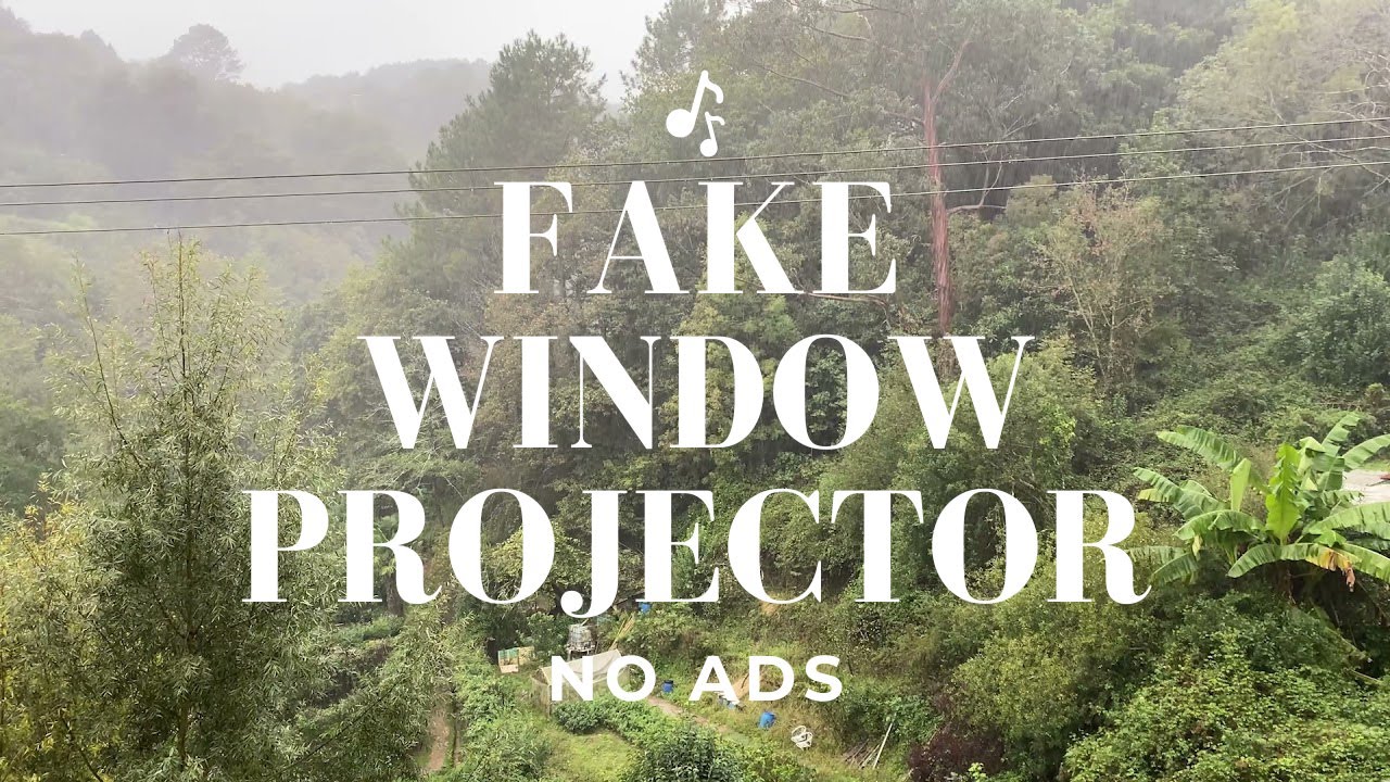Fake Window Projector Rain | Relaxing Rain Sounds | Morning meditaion ...