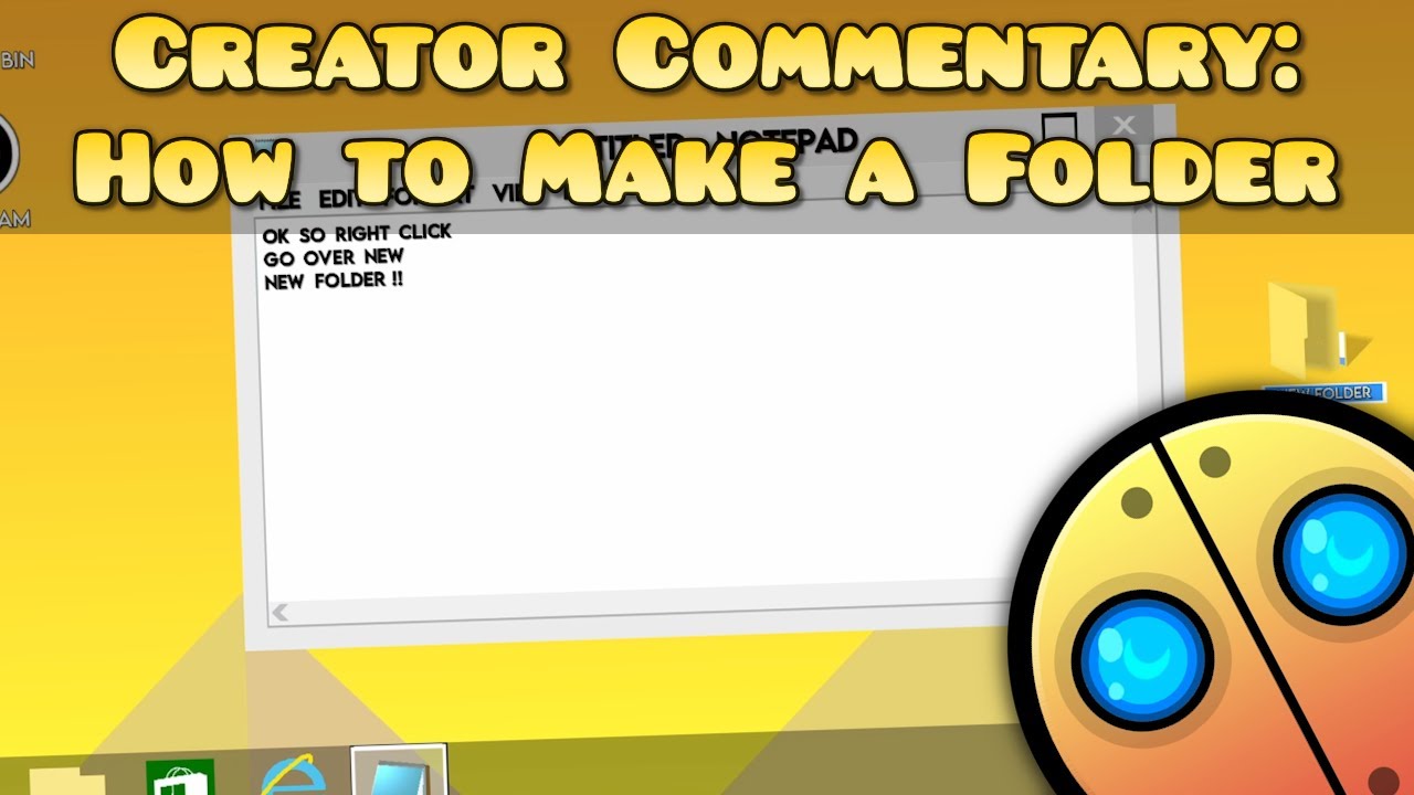 Creator Commentary: How to Make a Folder - Geometry Dash - YouTube