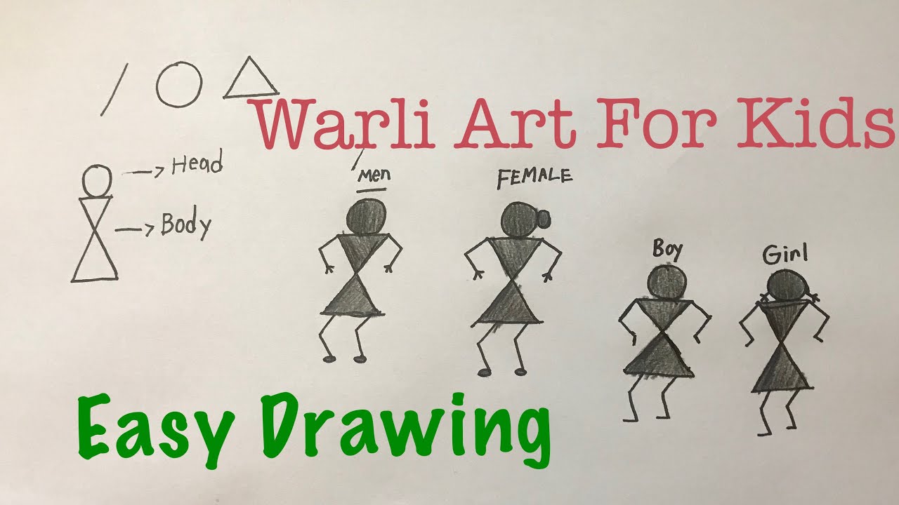 Basic Warli Art For Kids Step by Step Tutorial |Part -1 |Basic of Warli ...