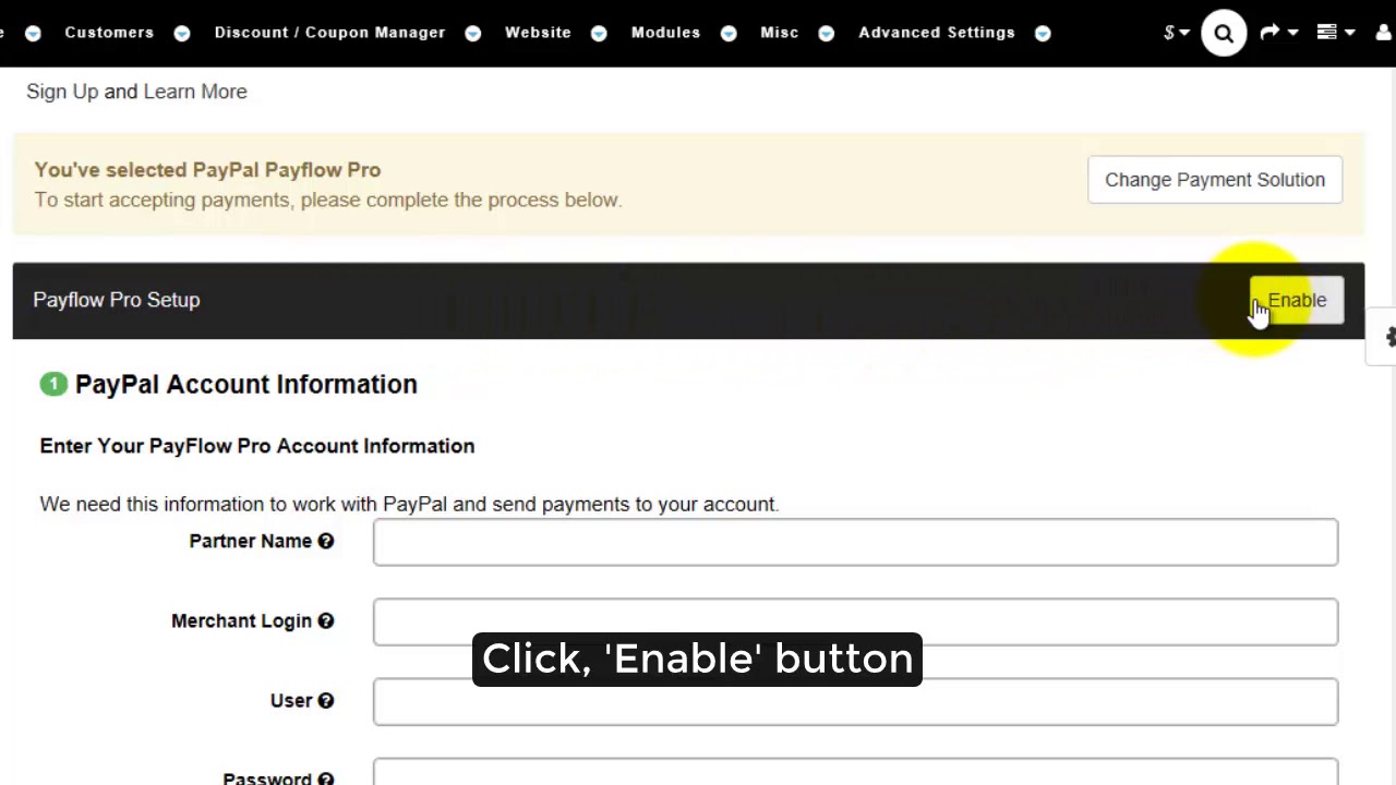 How to Setup Paypal Payflow Pro in VPCart 9 - YouTube
