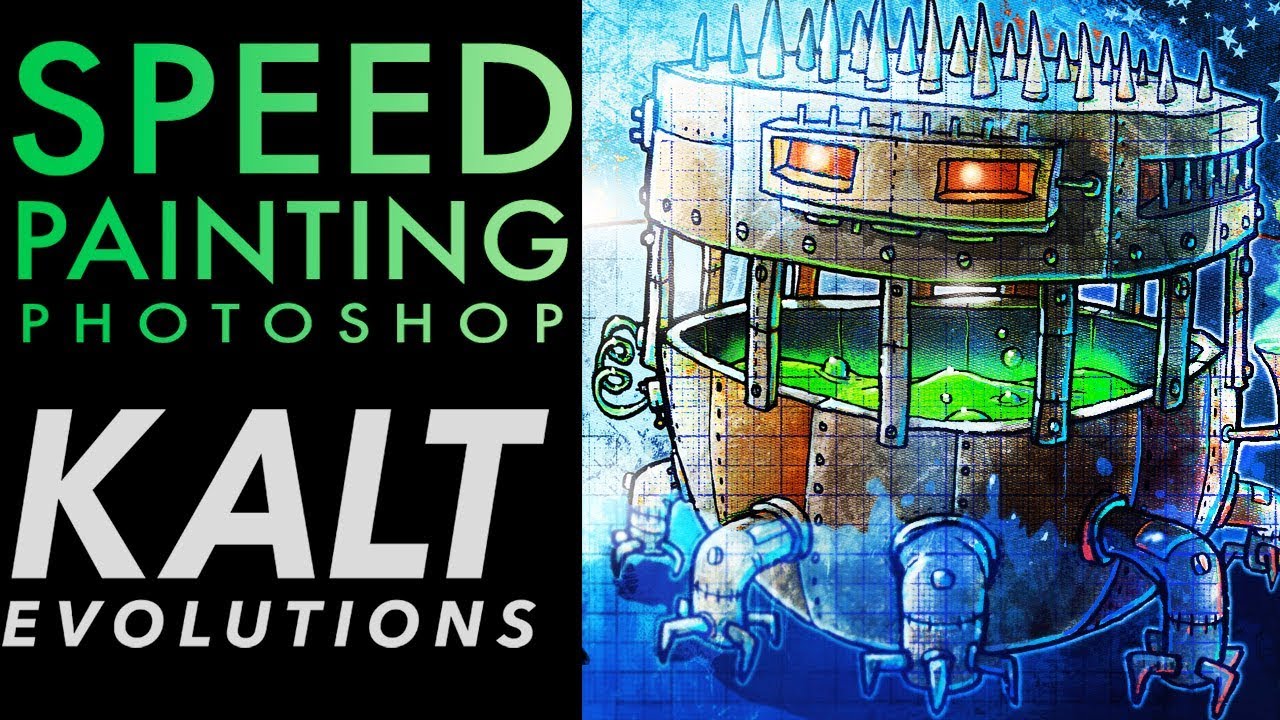PHOTOSHOP SPEED PAINTING of a Robot - YouTube