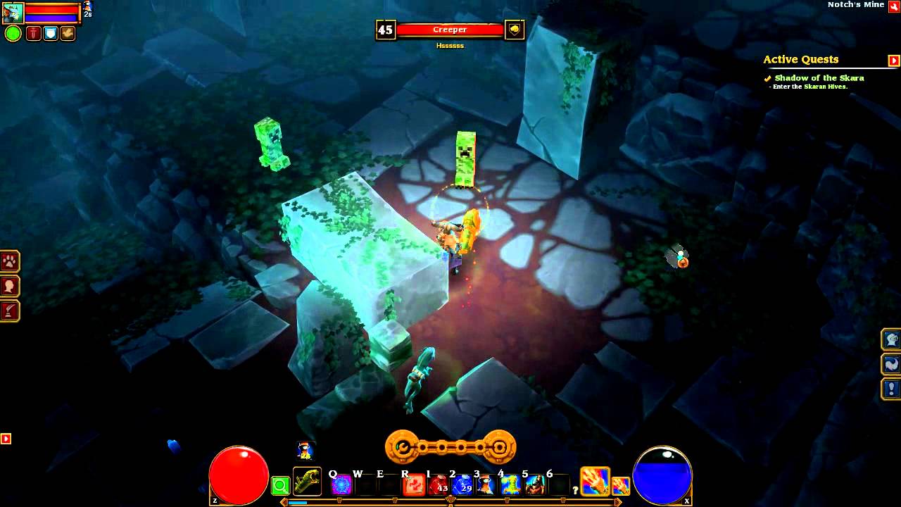 Torchlight 2 Easter Egg! Minecraft in Torchlight 2 [Notch's Mine + Iron ...