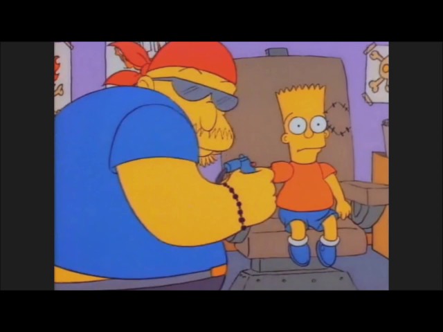 Bart Simpson Moth Tattoo