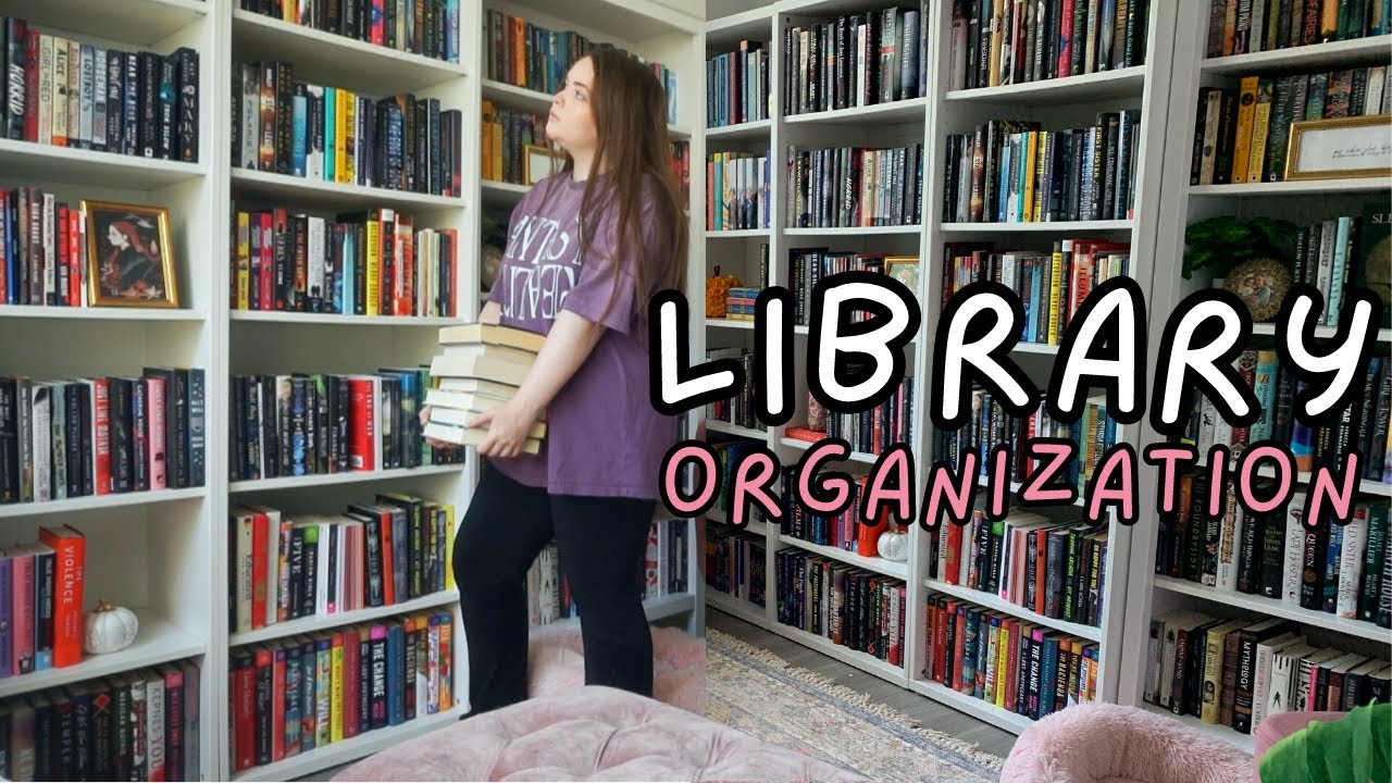 MY DREAM LIBRARY 📚 clean and organize my bookshelves with me - YouTube