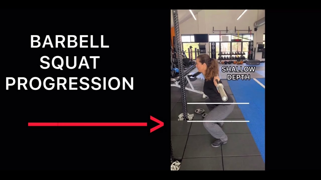 Barbell Back Squat Progression - YouTube