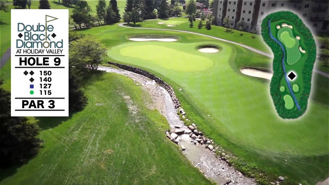 Golf Course Overview- Hole 9: Double Black Diamond at Holiday Valley ...