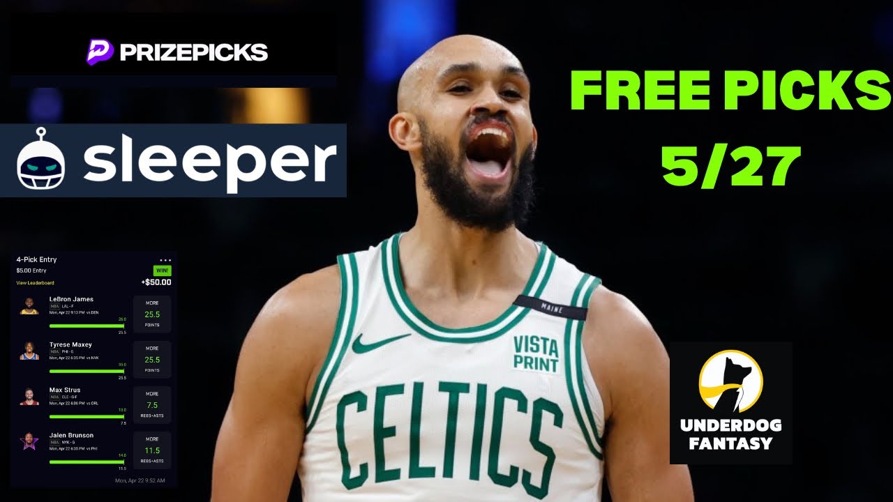NBA Player Props Prize Picks Sleeper Fantasy Underdog DFS Free Picks 5 ...