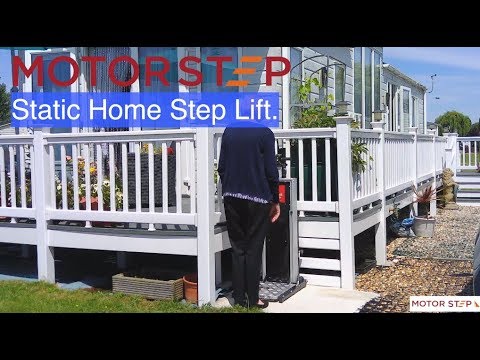 Motorstep Static Home, Static Caravan, Mobile Home Step Lift. - YouTube