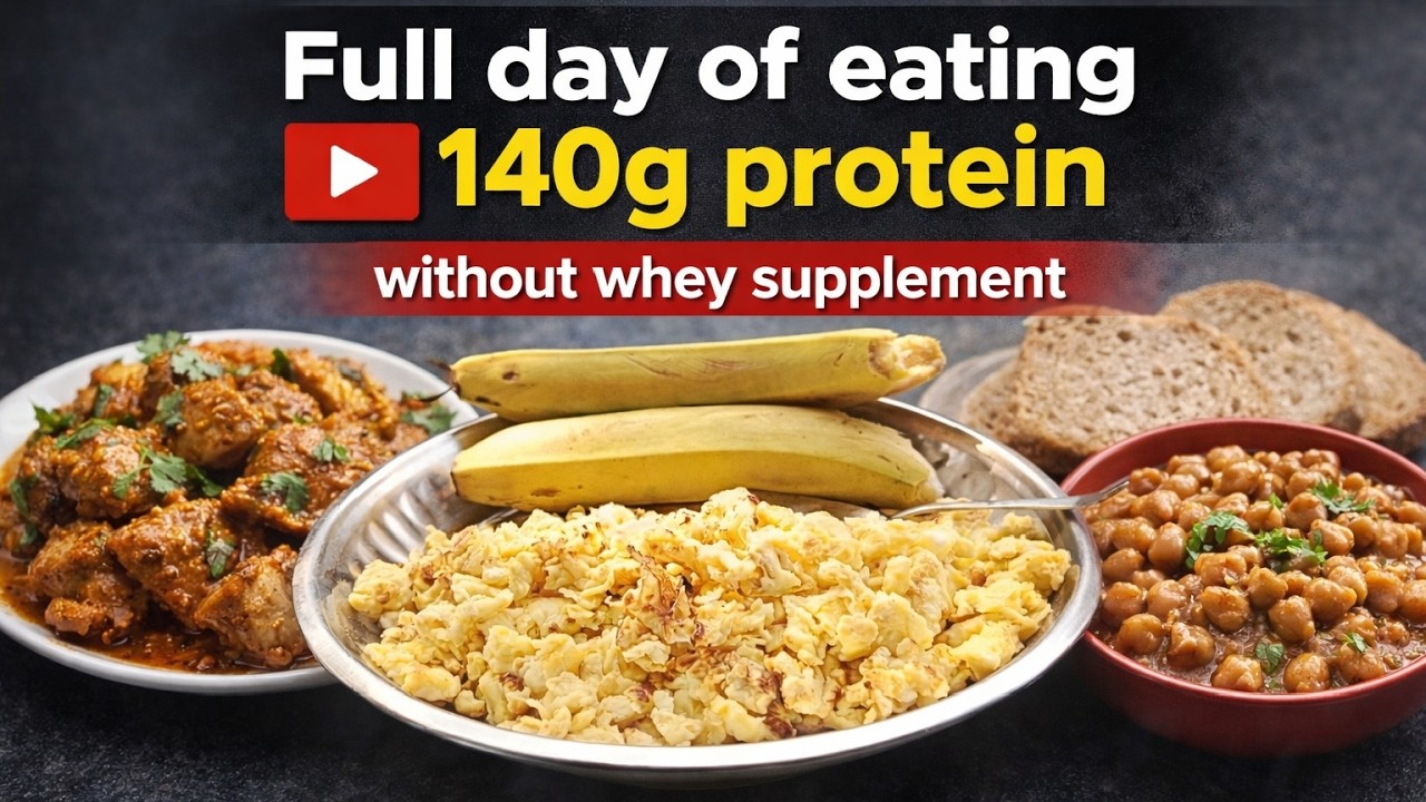 Full day of eating | 140g protein | without whey supplement - YouTube