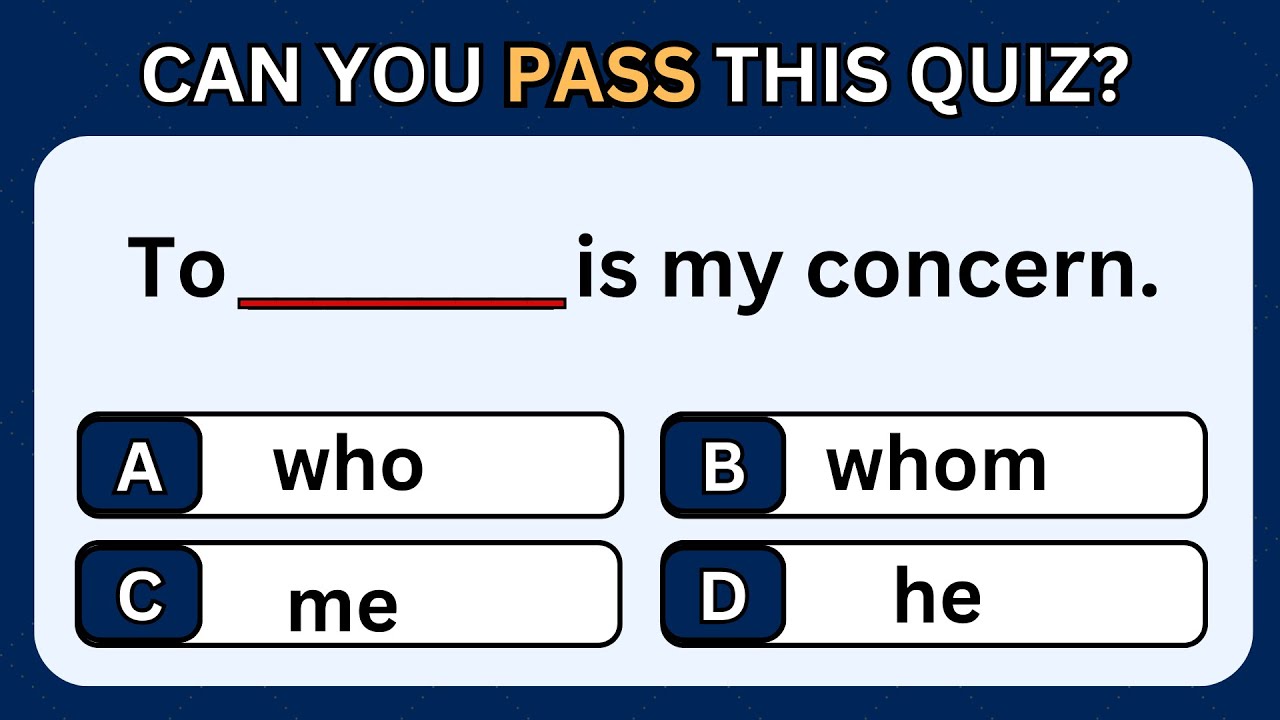 PRONOUN QUIZ | ENGLISH GRAMMAR TEST | Brain Test | ENGLISH SPEAKING ...