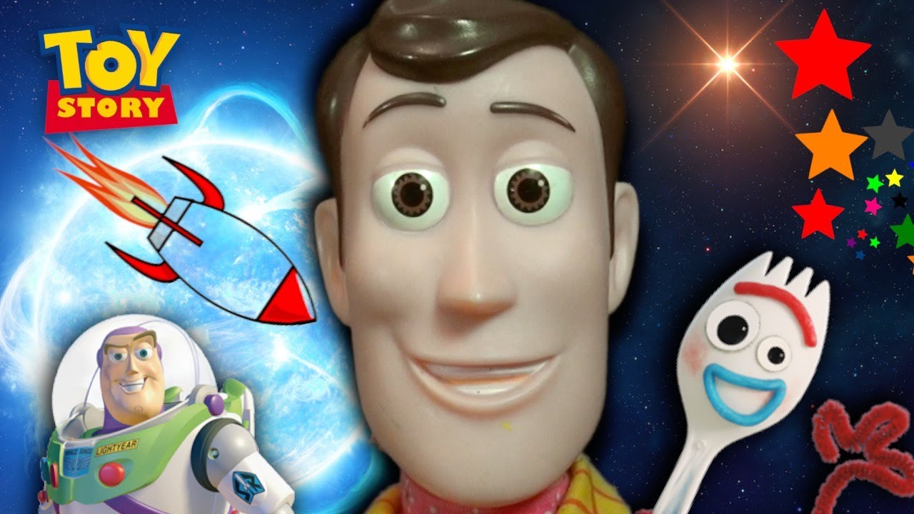 TOY STORY Rocket Ship Captain WOODY & Forky | Can Buzz Lightyear Make ...