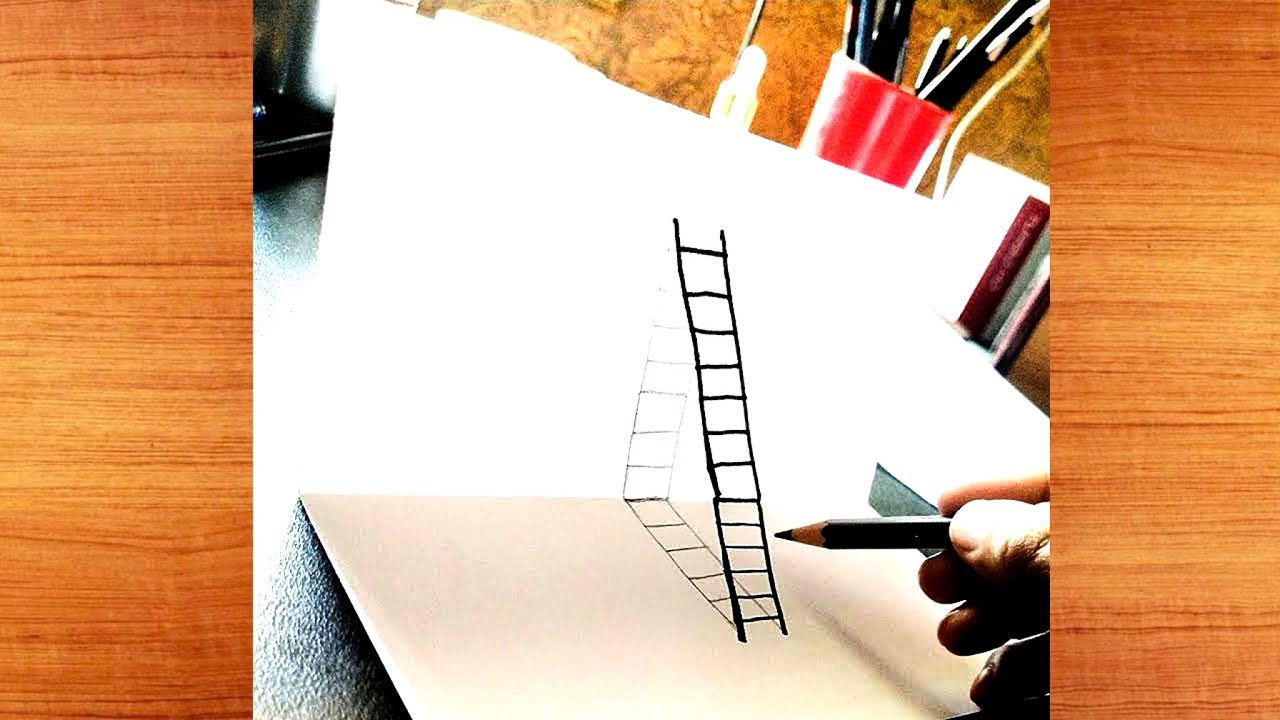 How to draw trick art very easy 3d drawing video - YouTube