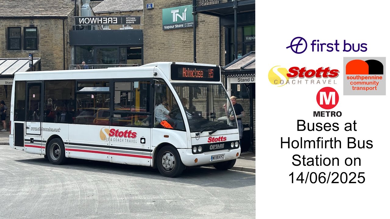 Buses at Holmfirth Bus Station on 14/06/2025 - YouTube
