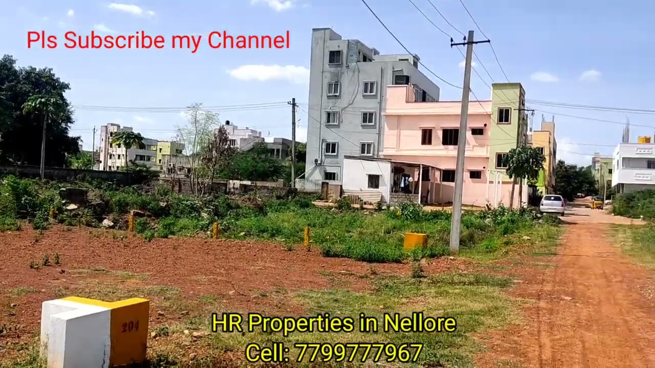 15 Ankanams open plot for sale at Vikram nagar in Nellore| HR Properties in Nellore. - YouTube