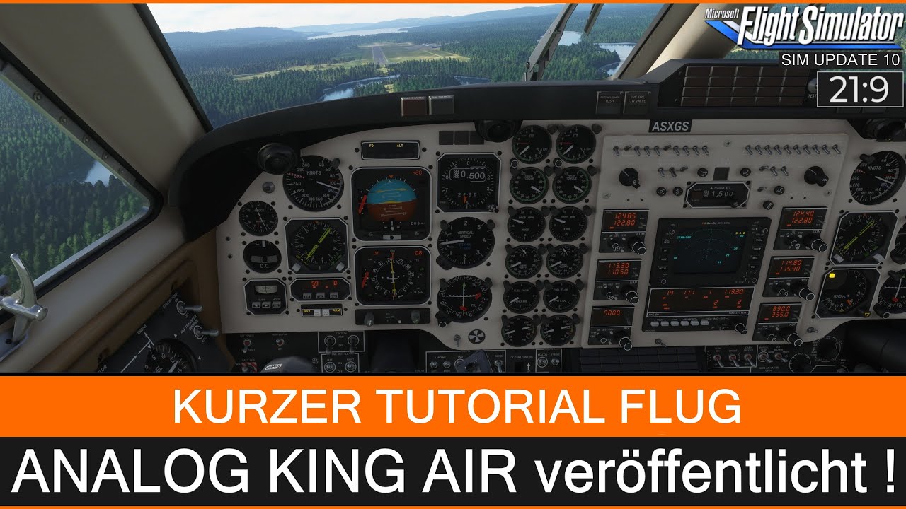ANALOG KING AIR veröffentlicht! Kurzer Tutorial Flug ★ Flight Simulator ...