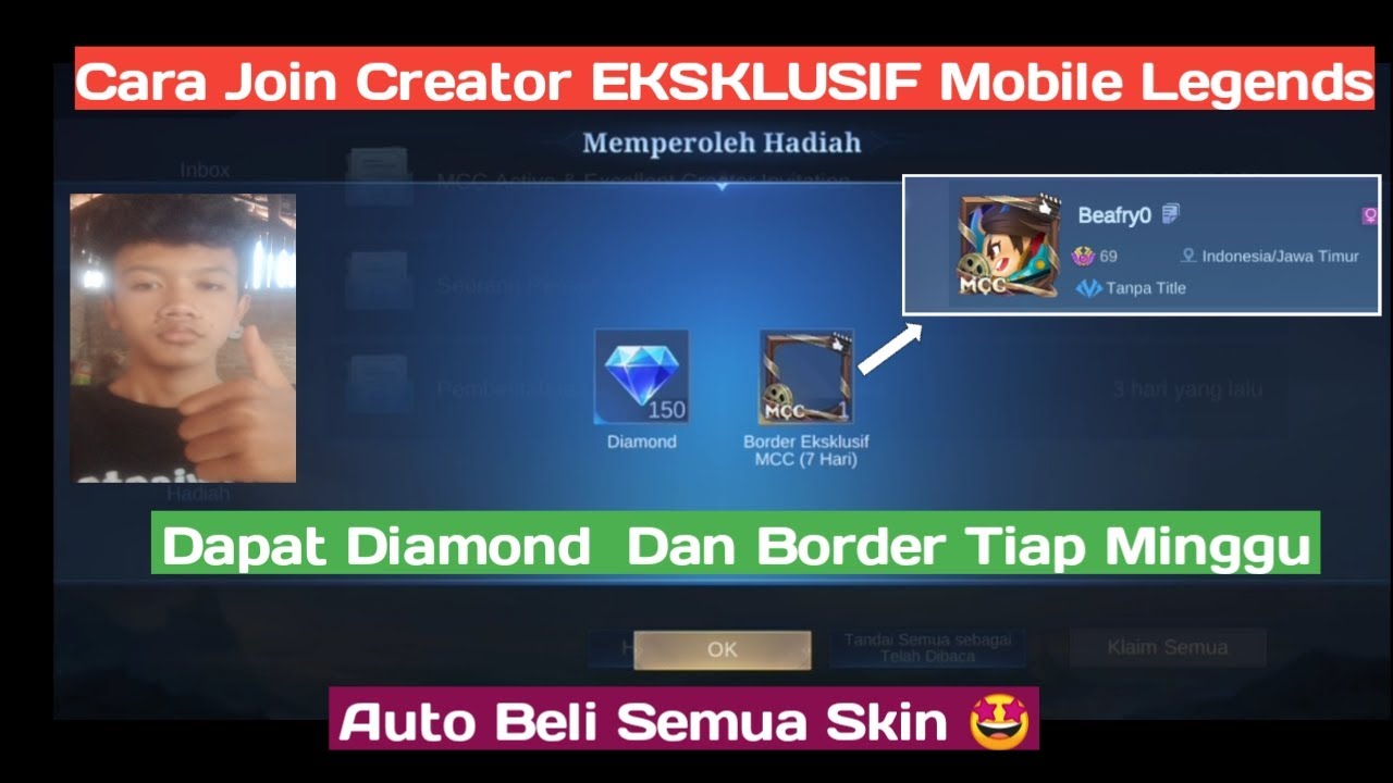 Cara Dapat Border Dan Diamond Gratis Dari Montond Tiap Minggu Terbaru ...