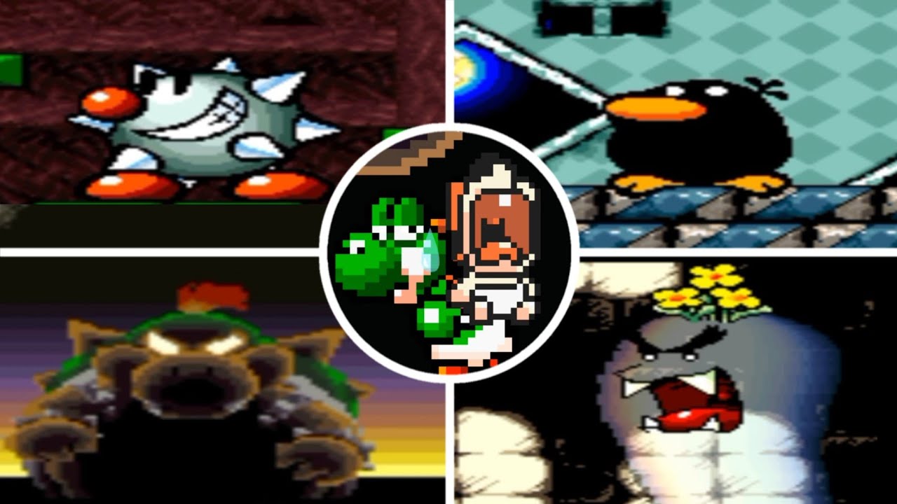 Yoshi Island - All Bosses - Todos los Jefes - YouTube