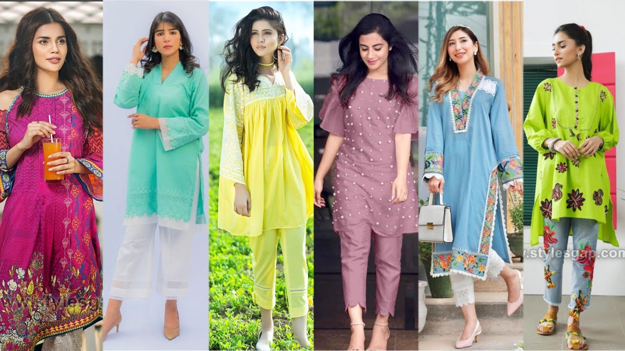 Simple lawn kurta designs for girls/Beautiful kurta designs /casual ...