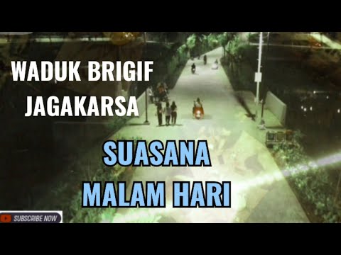 Waduk Brigif Jagakarsa, suasana malam hari - YouTube
