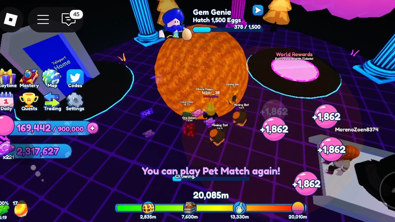 Bubble gum sim INFINITY #17 Discovering All Islands In Minigame ...