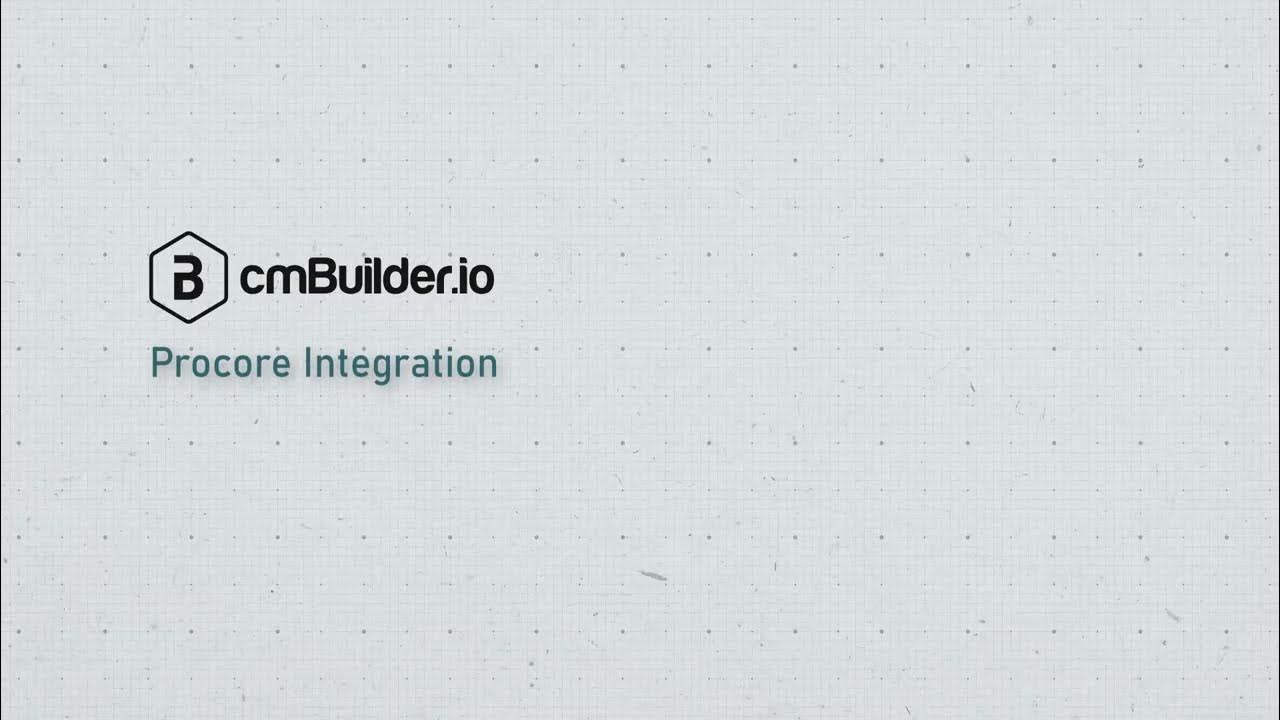 Procore x cmBuilder integration teaser video - YouTube