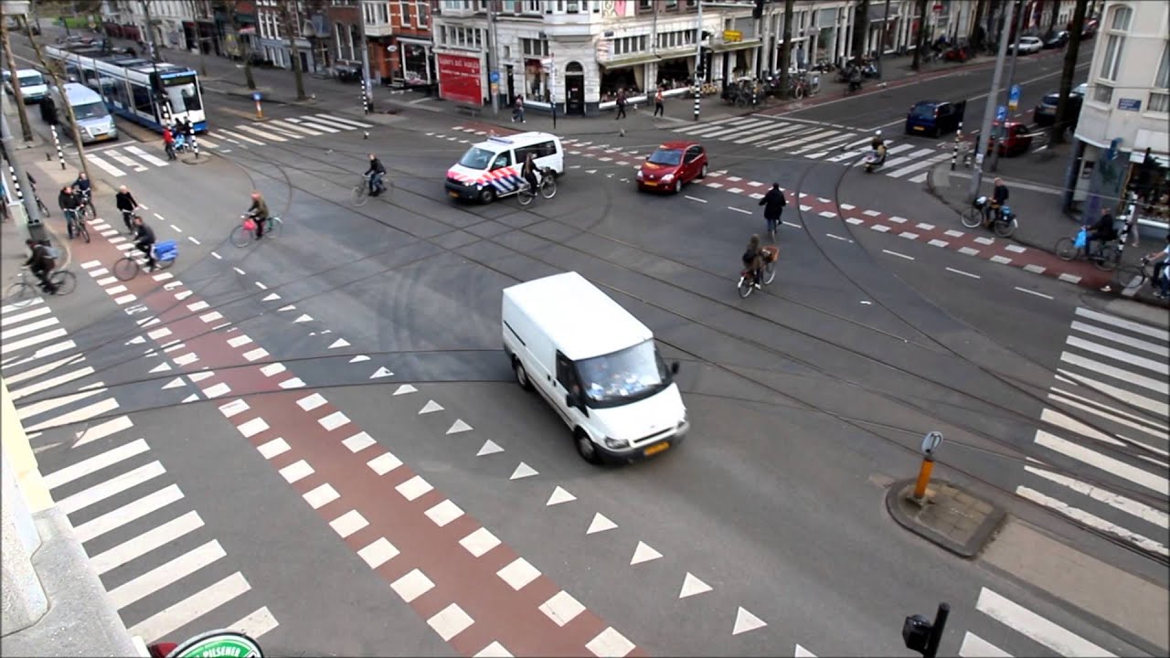Amsterdam - crazy traffic junction - YouTube