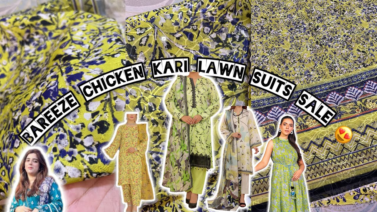 Heavy Chicken Kari Lawn Dress on 40% Off Sale Prices 🥰 Bareeze Dress ...