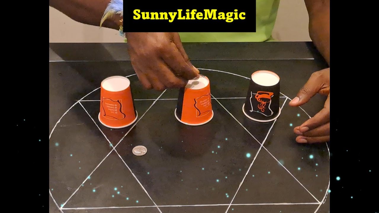 Coins Thru Cups Magic - YouTube