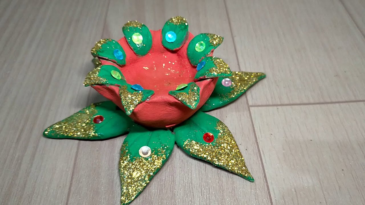 Aate ka Deepak/How to make aata diya /Aate ka diya /Diwali special aata ...