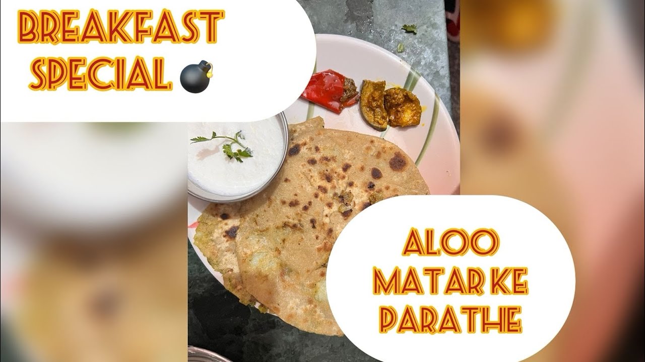 EASY ALOO-MATAR PARATHA RECIPE FOR BREAKFAST 🍽👩‍🍳 - YouTube