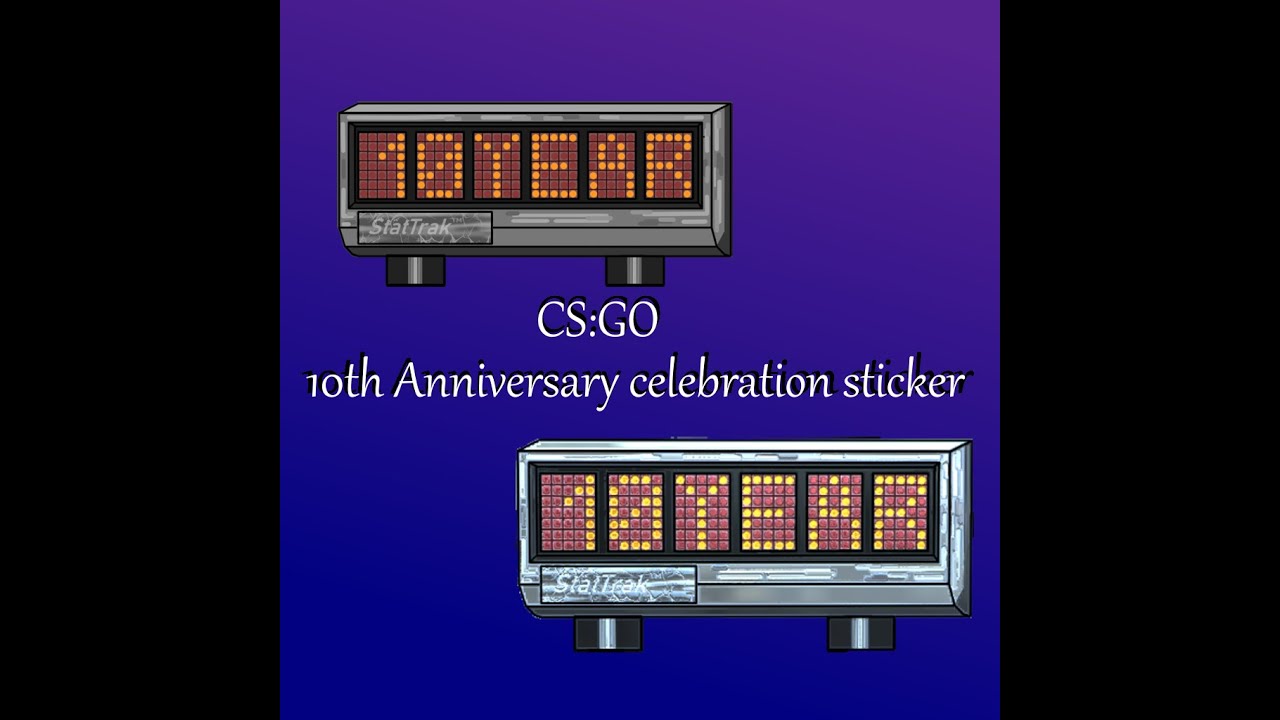 Stattrak | sticker (Glossy, Foil) | CSGO 10th anniversary sticker ...