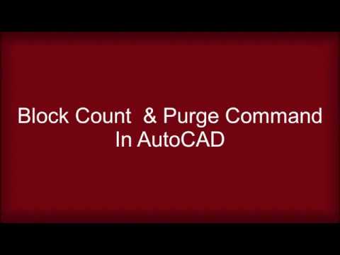 Block Count & Purge Command In Autocad | Useful Tricks / Commands In ...