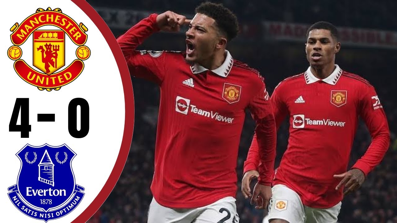 Manchester United 4-0 Everton Dls23 Extended Highlights - YouTube