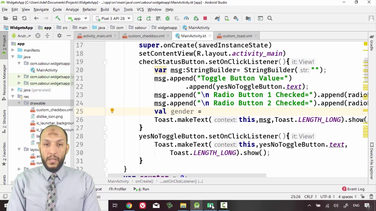 44 Android Kotlin Widgetsapp Radiogroup Radiobutton Programming Youtube 2169